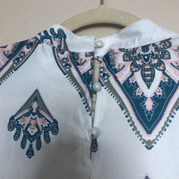 Reborn | Dresses | Reborn Collection White And Teal Blue Paisley ...